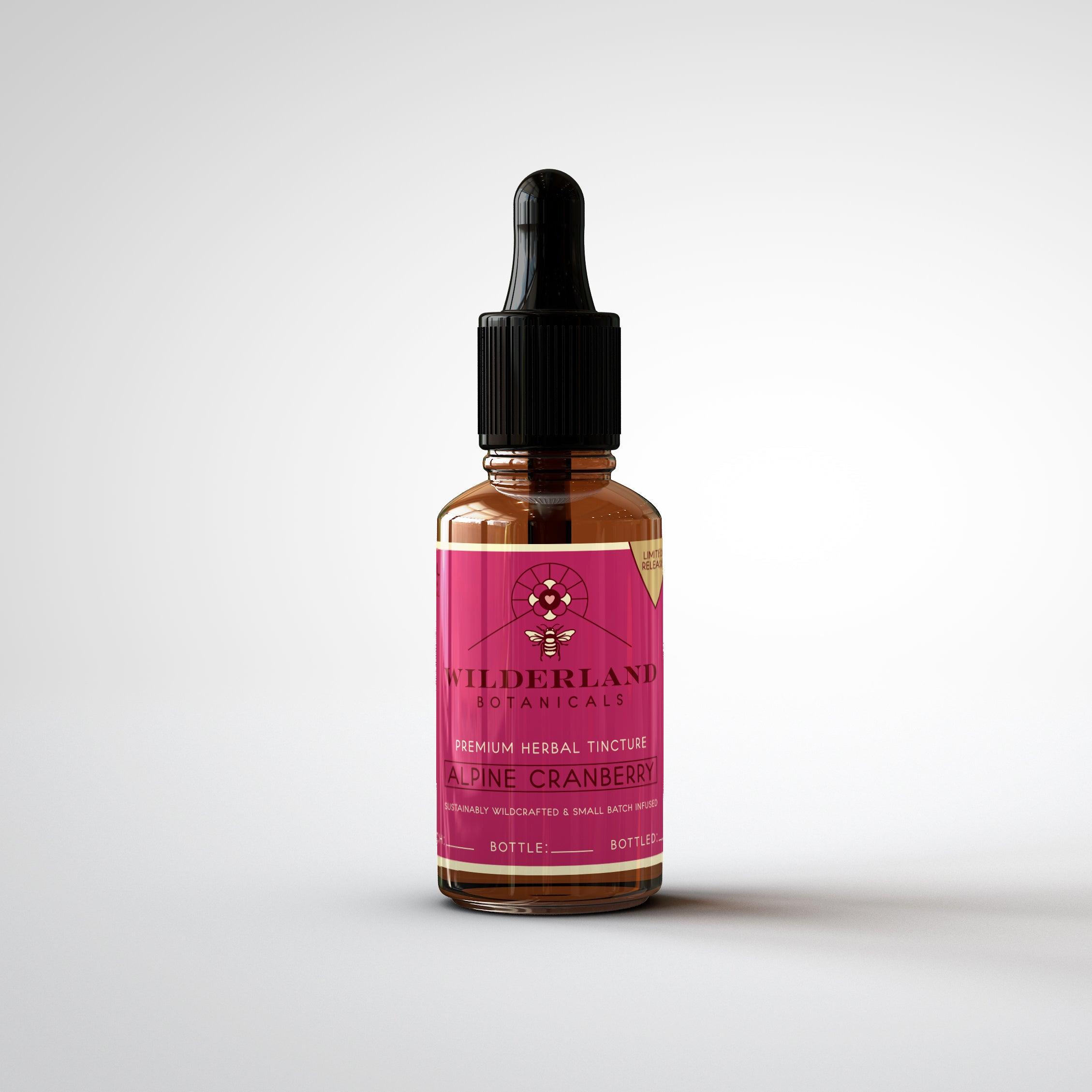 Wildcrafted Alpine Cranberry Tincture | Herbal Extract for Detox & Health